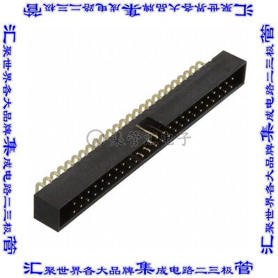 AWHW2 50A-0202 针座连接器50POS接头2排2mm公形插针通孔直角镀金