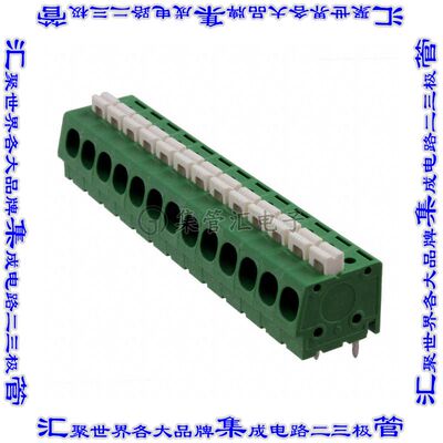 1-1986712-3 线对板连接器13POS接线端子5.08mm通孔水平带板