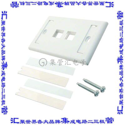 NK2FWHY 接插件连接器FACEPLATE SNGL GANG 2PORT WHITE