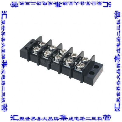 1546306-5 端子块连接器5电路隔板接线座2排9.5mm螺钉