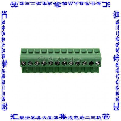 1-796640-2 端子块连接器12POS插头母插口5mm绿色自由悬挂