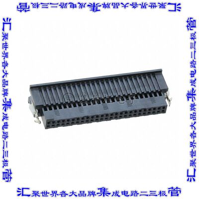 ISDF-25-D-M 矩形连接器外壳50POS 2排1.27mm母形插口黑色自由悬