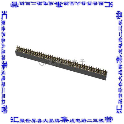 20021311-00080T4LF 针座连接器80POS插座2排1.27mm母形插口通孔