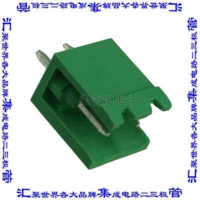 OSTOQ025350 端子块连接器2POS接头公引脚带罩5.08mm垂直焊接