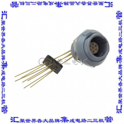 8P1P007210GRBR1 圆形连接器7POS插座母插口焊接镀金面板安装通孔