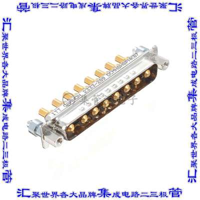 DCMN-8H8P-N-K87 连接器8(电源)插头公引脚D-Sub组合式面板安装通