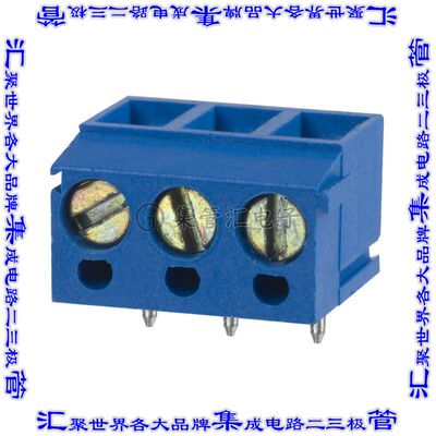 OSTTB030161 线对板连接器3POS接线端子5mm通孔垂直带板