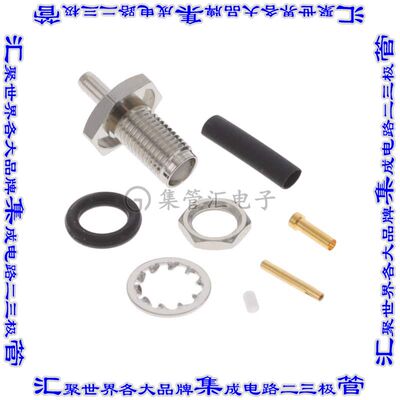 CONSMA014-R178 同轴连接器SMA插座母插槽焊接50欧姆面板安装