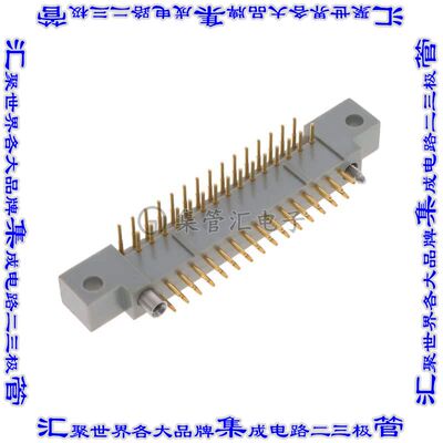 WTB30PR9J 背板连接器30POS插头公引脚2排2.54mm通孔直角