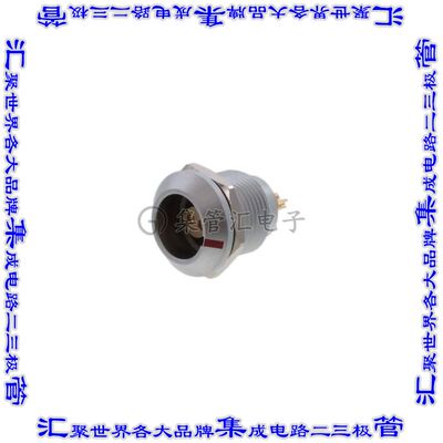 FLKC-02EGFS-GCP-001 圆形连接器2POS插座母插口焊杯镀金面板安装