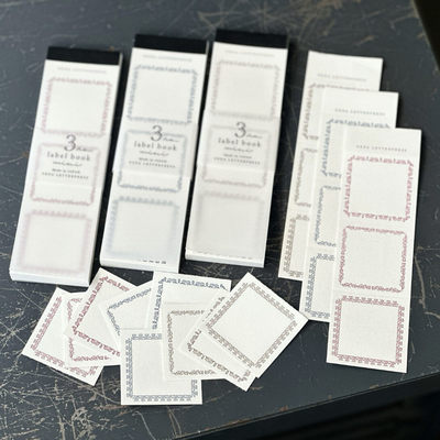 现货日本制OEDA LETTERPRESS大枝活版室便签册可撕标签纸拼贴盐系
