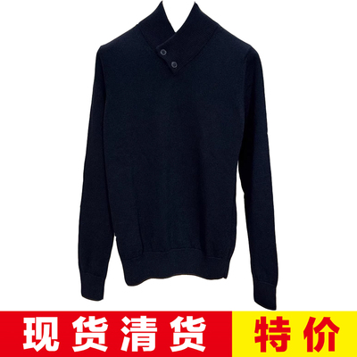 现货清货意大利醉顶吉仅低于LP COLOMBO秋冬深蓝色羊毛-棉毛衣