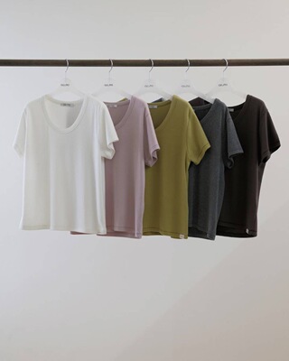 折现 25秋季新款韩国东大门ERUME简约风百搭U字领宽松短袖T恤