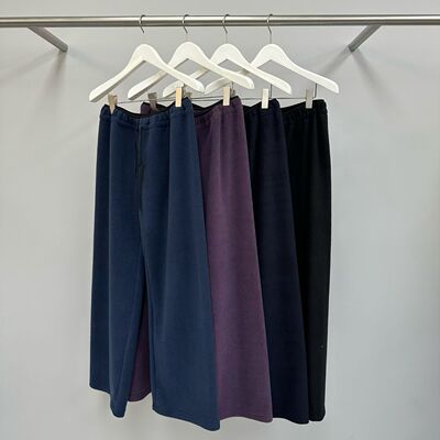 现 韩国东大门26秋冬新款water百搭松紧腰抽绳阔腿休闲摇粒绒卫裤