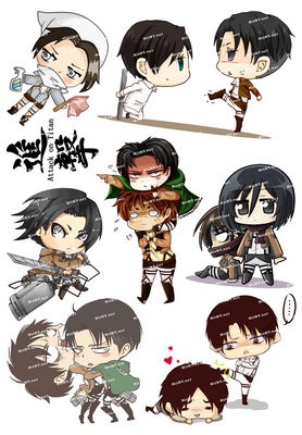 小号F0055-03进击的巨人艾伦三笠利威尔军长-卡通动漫 旅行箱贴纸