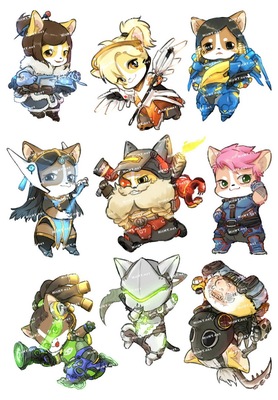 小号F0257-06守望先锋OW动漫笔记本电脑手机旅行拉杆箱贴纸防水