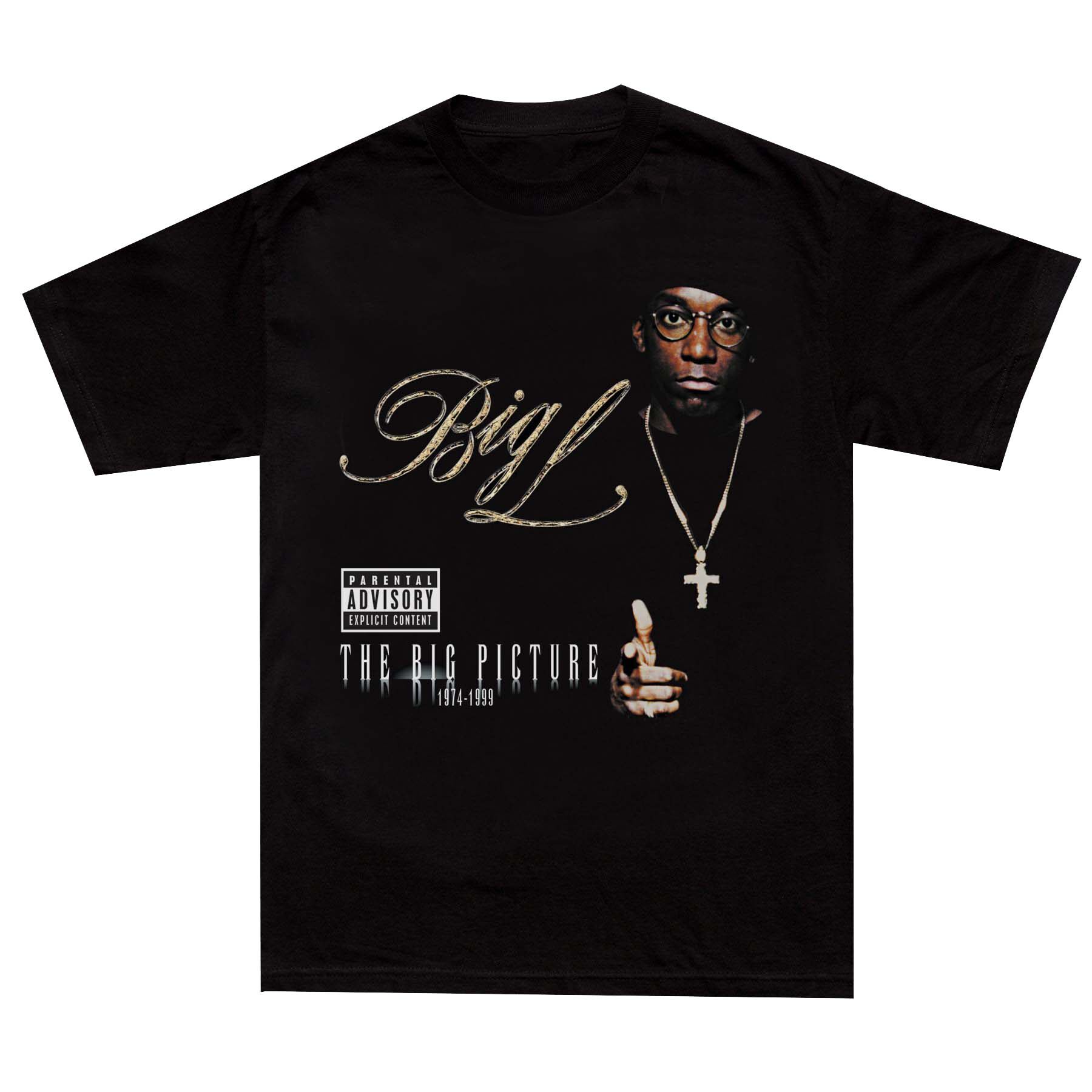 Big L R.I.P Vintage Style Black 90s Rap Tee嘻哈说唱短袖_虎窝淘