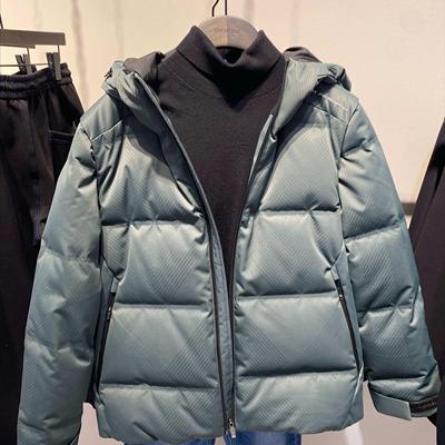 可拆卸衣袖一衣两穿连帽羽绒服