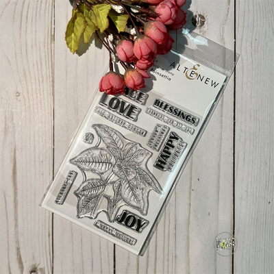 FestivePoinsettia透明印章进口