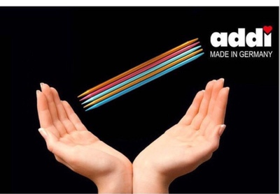 德国新款进口毛衣针编织工具ADDI彩色双头直针204-7-20厘米毛线针