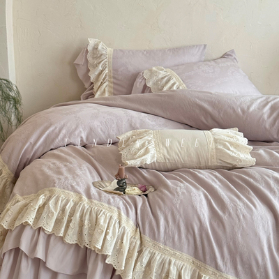 法式少女秋冬全棉磨毛四件套