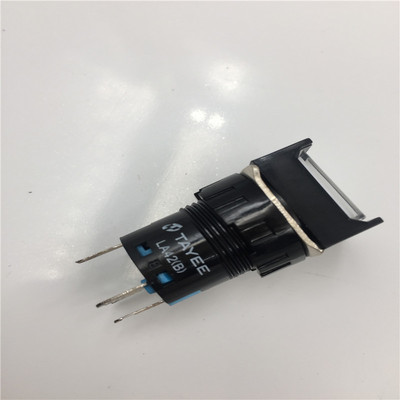 上海天逸16mm方形带灯自锁按钮LA42(B)PSDF-11 DC24V黄/白 现货