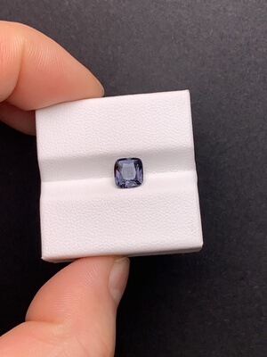 1.24克拉 坦桑尼亚天然无烧尖晶石 金属灰蓝色（0128）