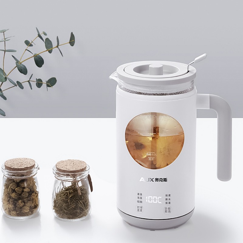 奥克斯黑茶煮茶器煮茶壶小型办公室智能全自动蒸汽玻璃电热蒸茶壶_虎窝淘