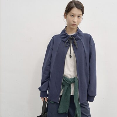 WITHSUUGAR全棉拼布拉链卫衣