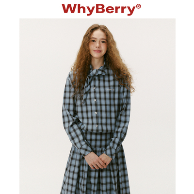 WhyBerry 25AW“秋恋物语”复古斜门襟绑带衬衫休闲感法式上衣女