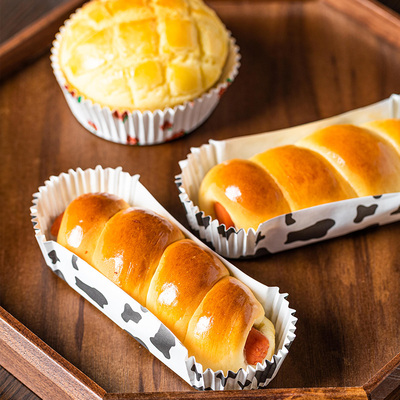 菠萝面包耐高温纸托热狗包磅蛋糕