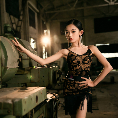 星辰舞服拉丁舞裙女儿童成人新款