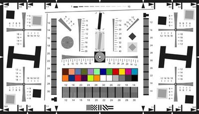 4X ISO12233增强版4000线高清分辩率24色清晰度测试卡1422*800mm