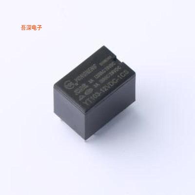 YT103-12VDC-1CS |电流3A，12VDC,1组换信号继电器DIP-6