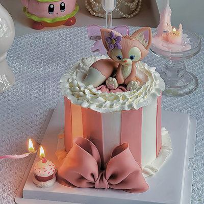 网红琳娜贝尔蛋糕装饰摆件公主女