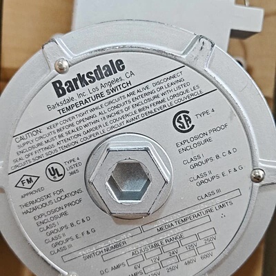 美国Barksdale巴士德防爆温控器，型号E507S-LS--议价商品