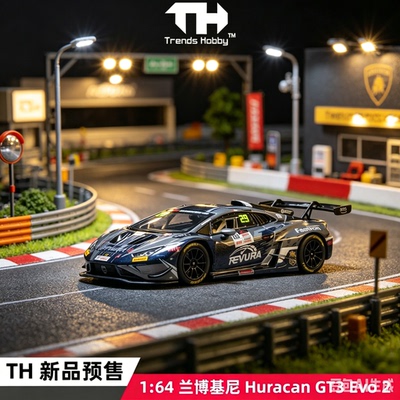 TH 1:64兰博基尼飓风GT3 Evo2 GTWCA马来西亚#29合金车模收藏摆件