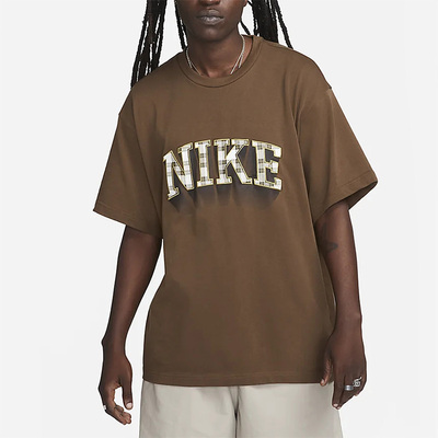 Nike/耐克正品新款立体格纹宽松男子短袖T恤 FB2736-259