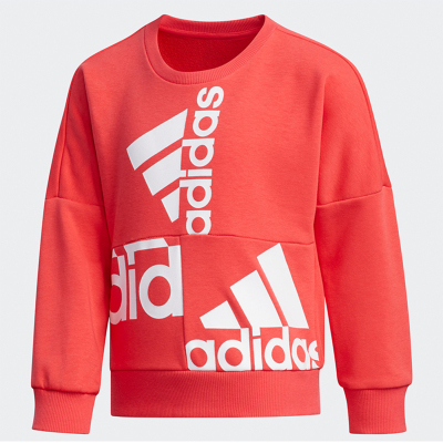 阿迪达斯年新款女童印花运动卫衣