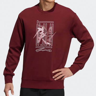 阿迪达斯男圆领时尚潮流套头卫衣