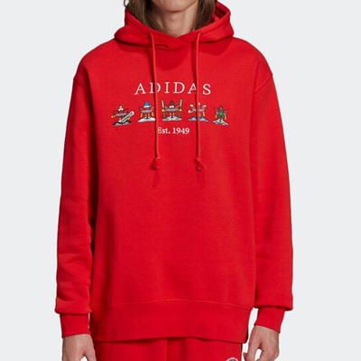 阿迪达斯三叶草款男女连帽卫衣