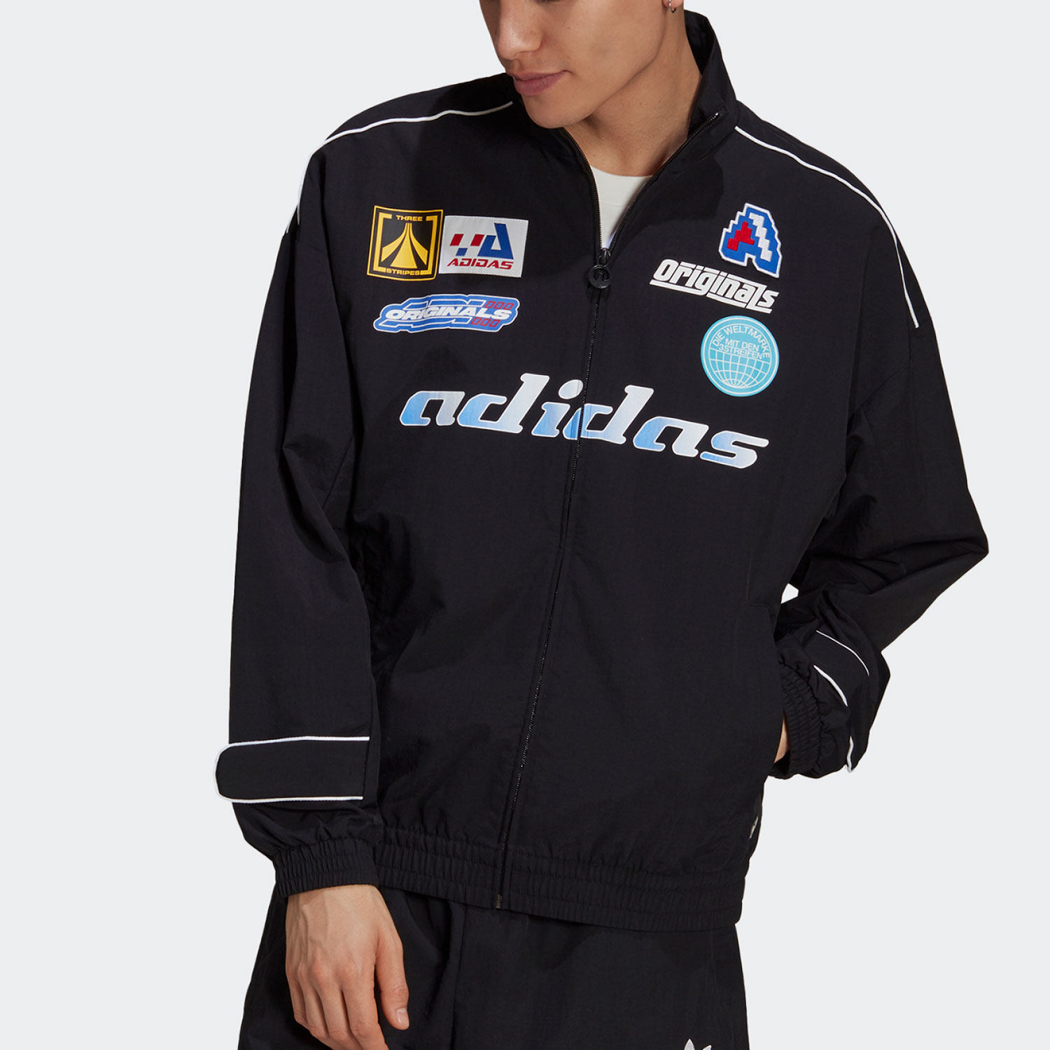 Adidas/阿迪达斯正品男子三叶草夏季防风连帽运动夹克外套 HA4748_虎窝淘