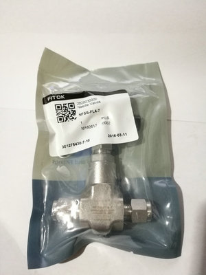 原装正品飞托克FITOK截止阀高压卡套针型阀NFSS-FL4-7 1/4mm