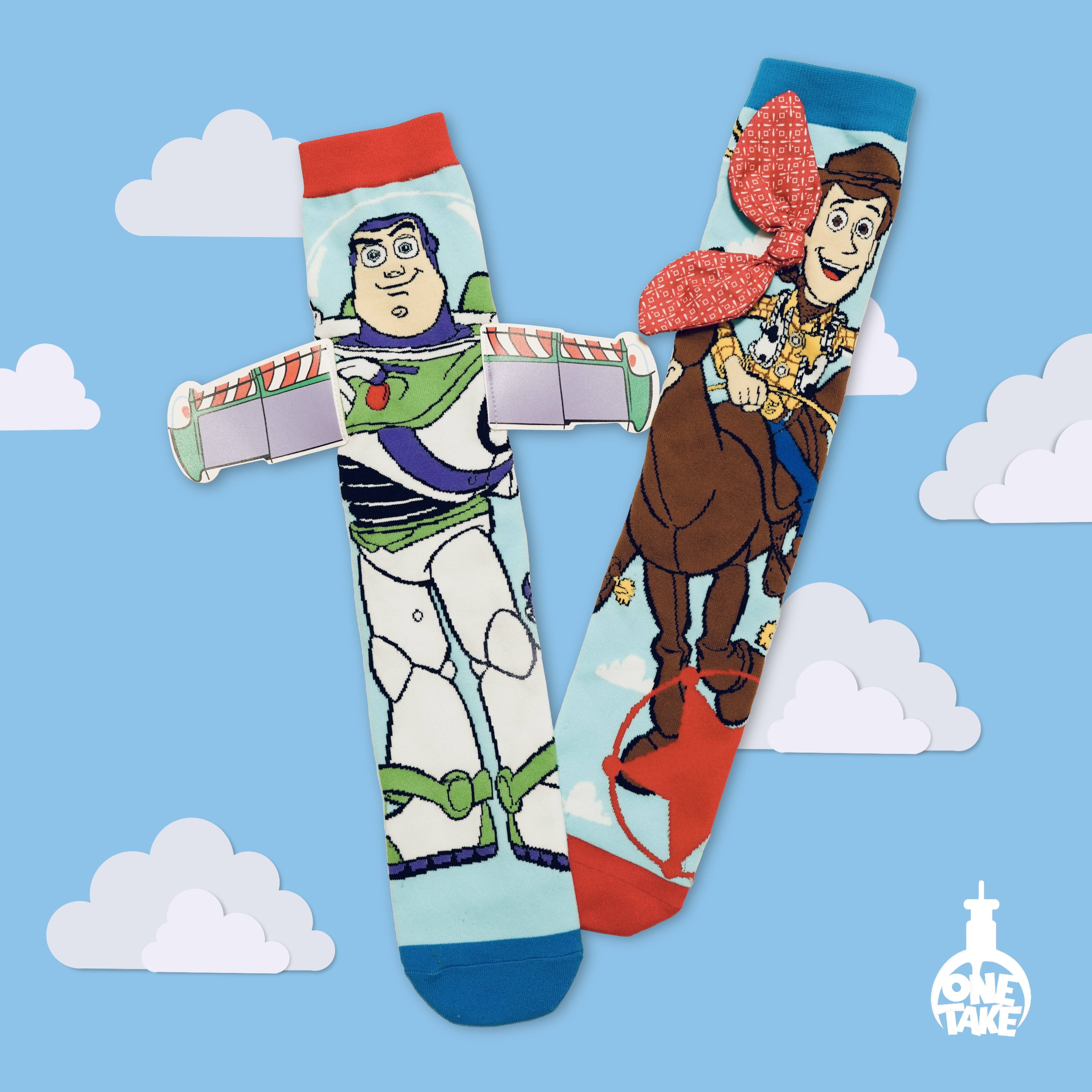 玩具总动员toystory巴斯光年buzz胡迪立体夸张造型小腿袜女袜长袜