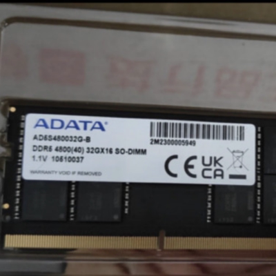 威刚32GB DDR5 4800(40) 32GX16 SO-DIMM AD5S480032G笔记本内存