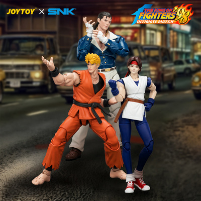 JOYTOY暗源1/18拳皇KOF 98UM龙虎之拳队坂崎良百合罗伯特可动兵人