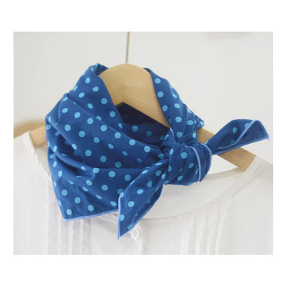 春夏秋波点日系女士纯棉方巾