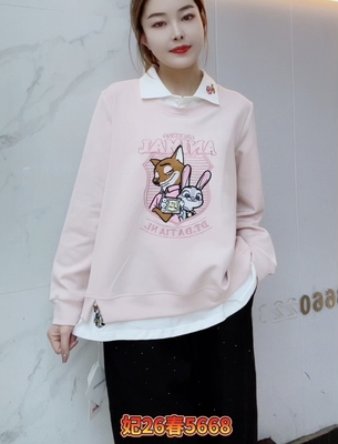 5668妃系列2026春季新款大码女装胖mmT恤宽松显瘦百搭上衣