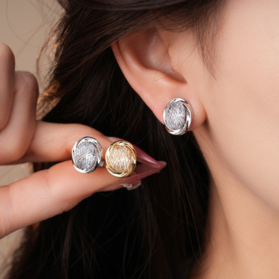 18k真金电镀韩系锆石耳夹