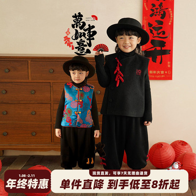 男童新中式马甲冬季儿童背心